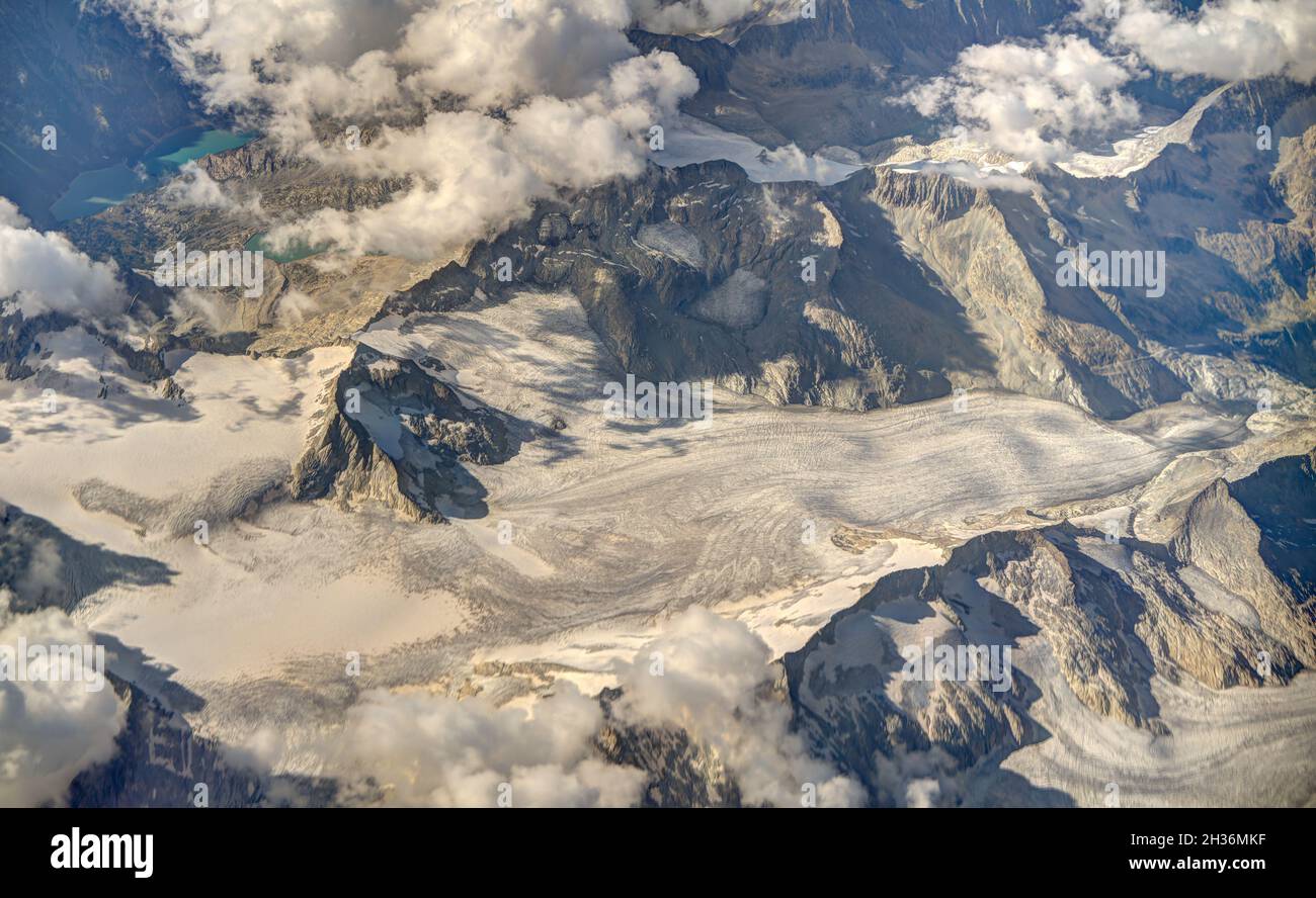 Italian Alps from above, HDR Image Stock Photo - Alamy
