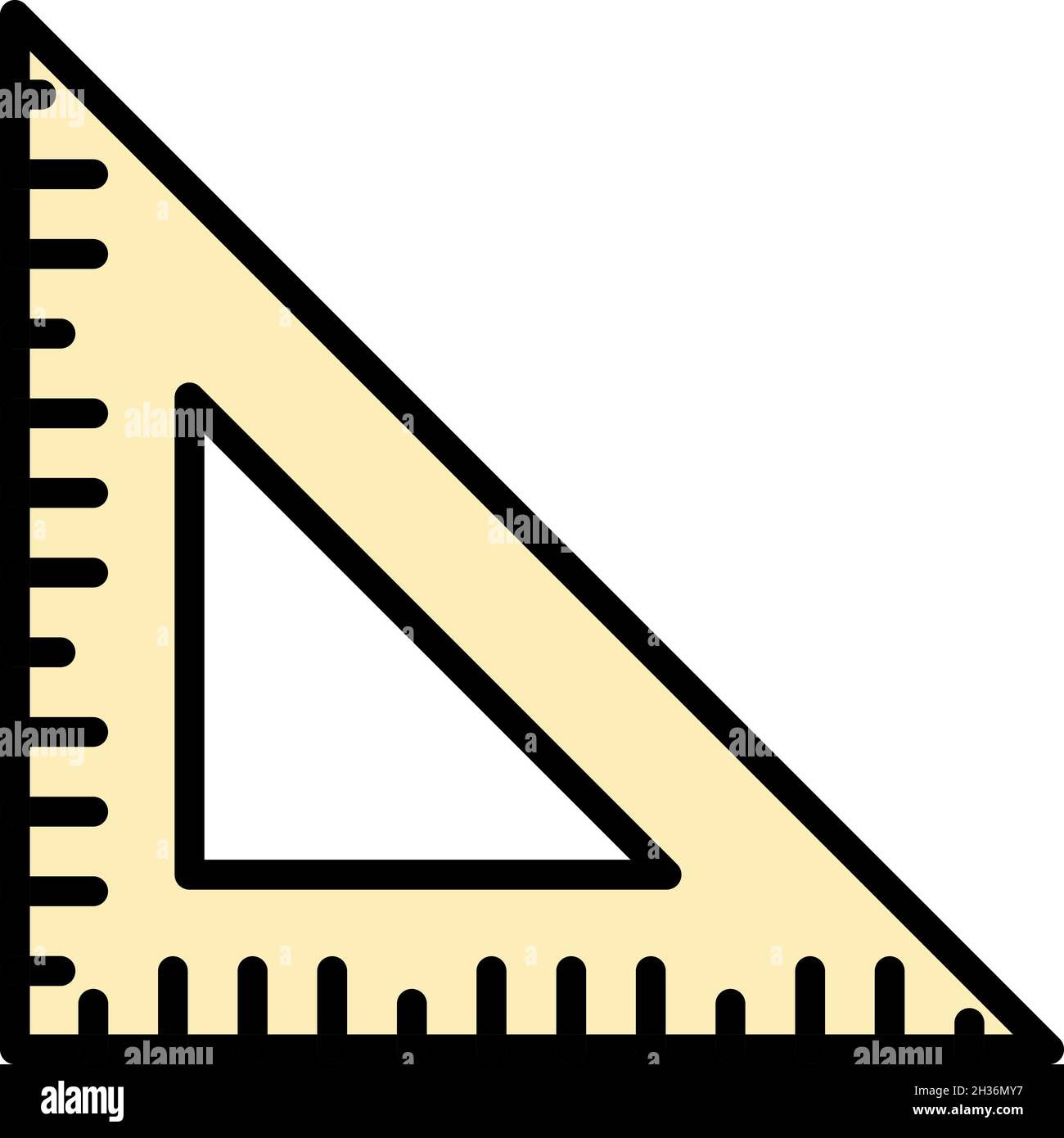 School triangle ruler icon. Outline school triangle ruler vector icon ...