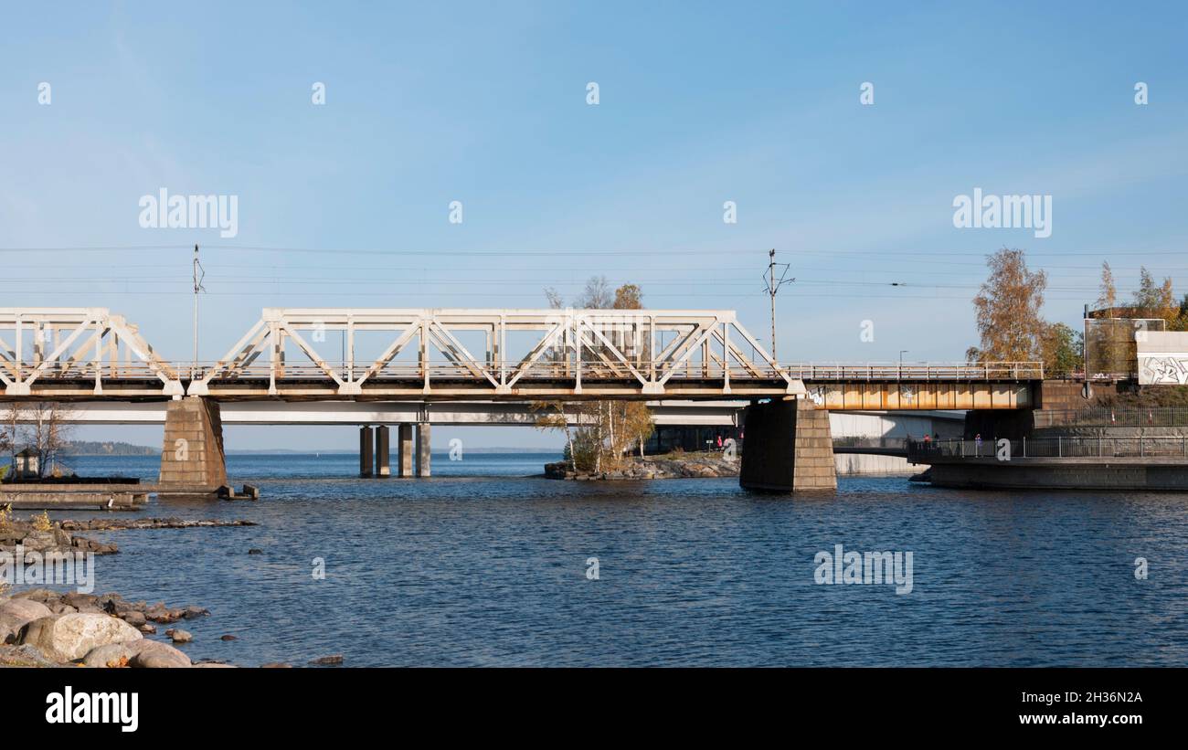 A Finnish Railway Bridge Tampere Finland Stock Photo - Alamy