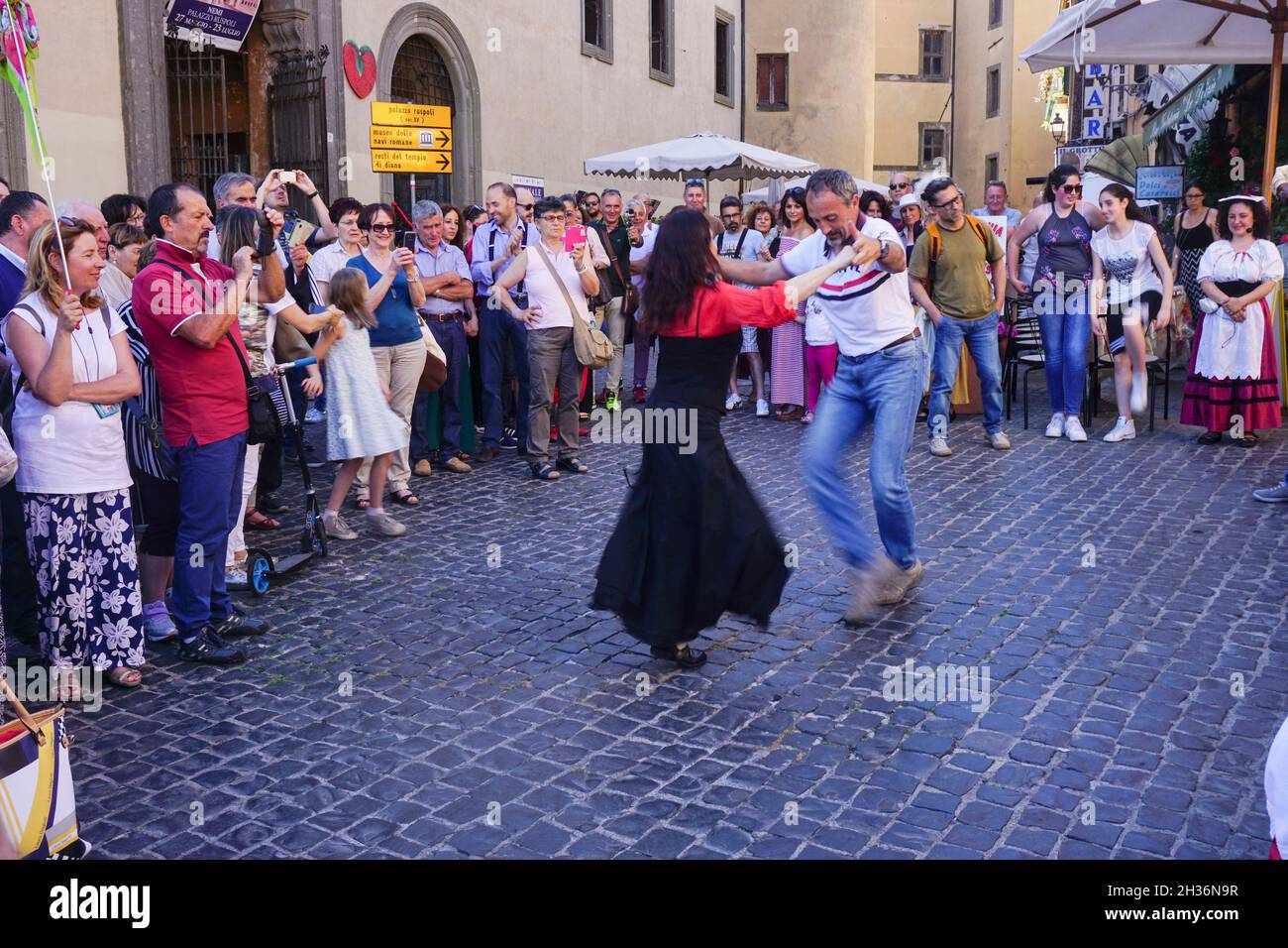 Popular feast with traditional dances, Nemi, Lazio, Italy, Europe Stock ...