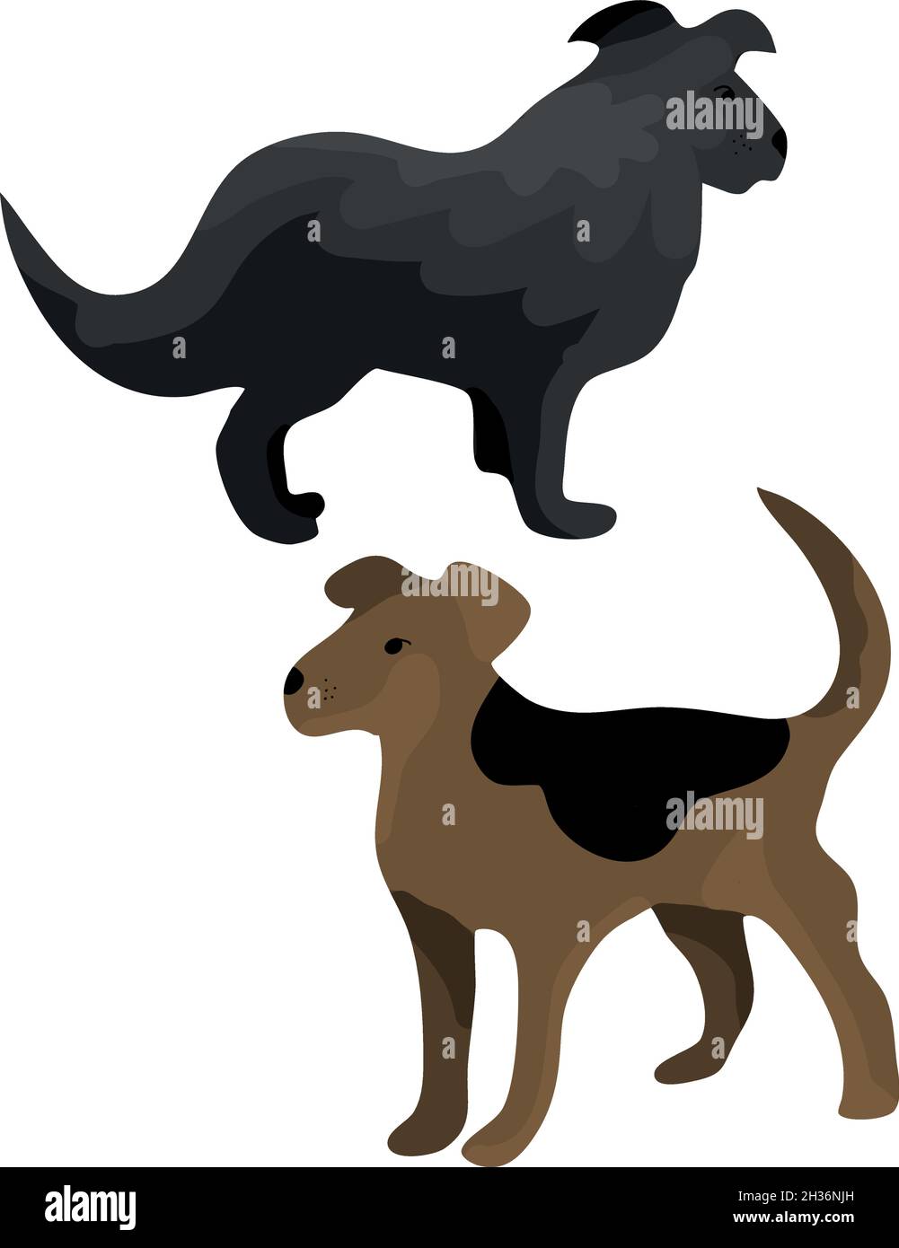 Cartoon dogs group Cut Out Stock Images & Pictures - Alamy