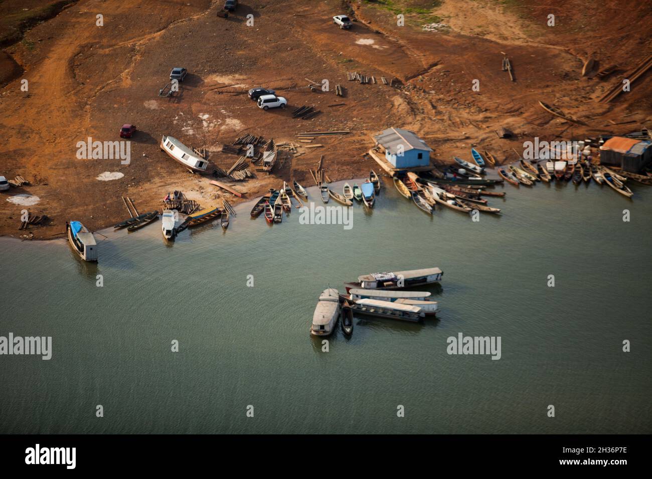 Aerial view of boats in the sea in Brazil Stock Photo - Alamy