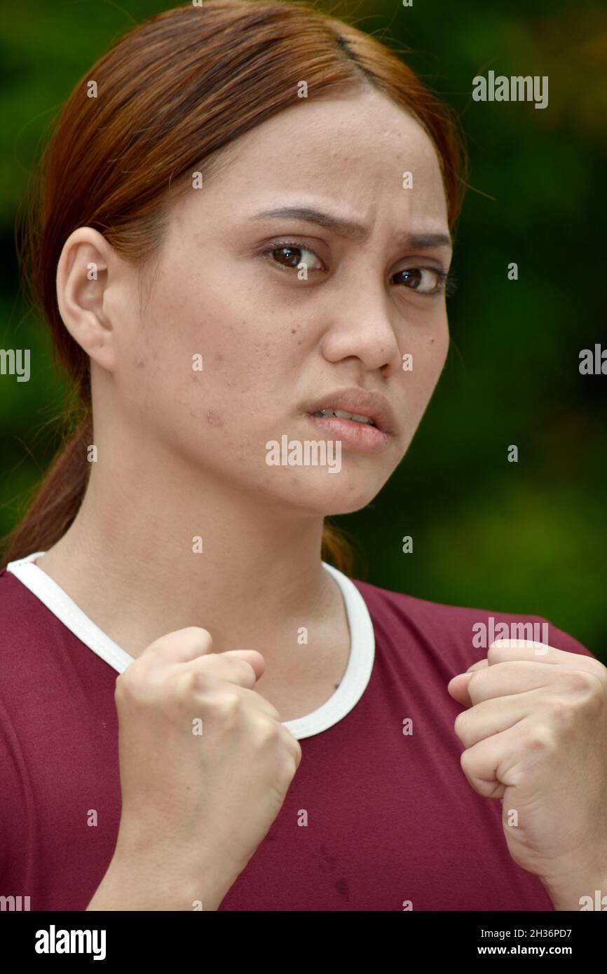An Angry Redhead Adult Female Stock Photo - Alamy