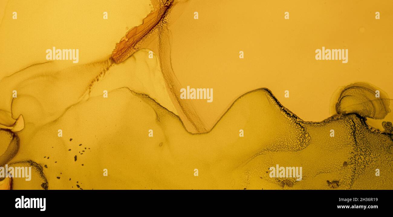 Gold Fluid Art. Marble Liquid Wallpaper. Acrylic Oil Print. Abstract ...