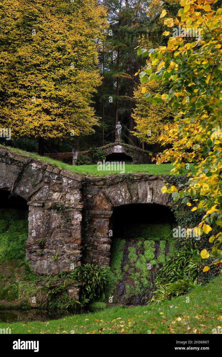 Venus Statue and octagon pond , lower and upper cascade Rousham House ...