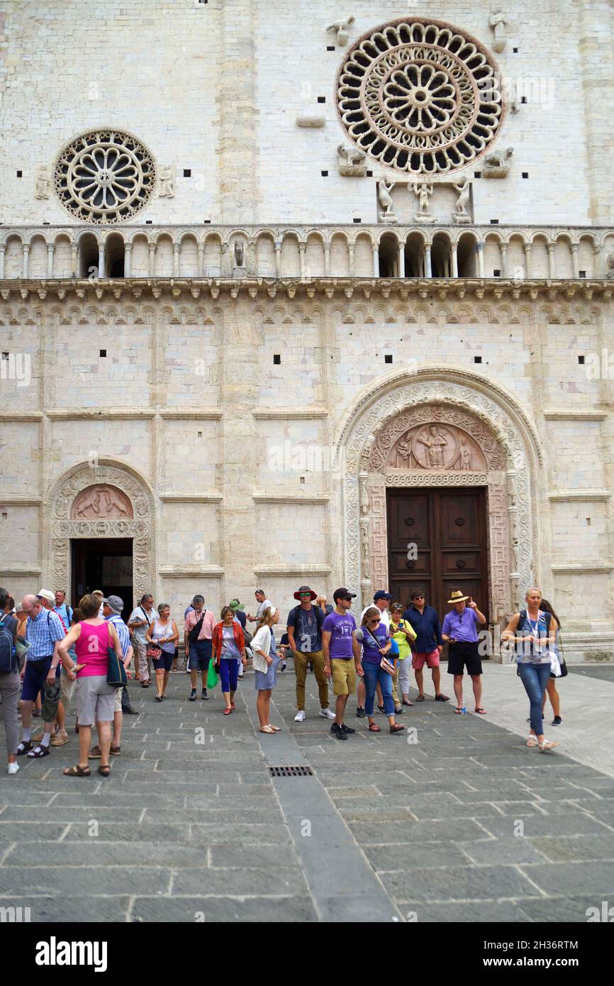 San Ruffino Cathedral, Façade, Assisi, Umbria, Italy, Europe Stock ...