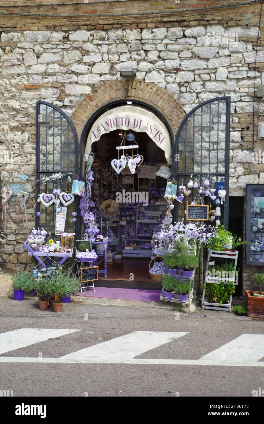 Old Town, Lavender Store in Assisi, Assisi, Umbria, Italy, Europe Stock ...