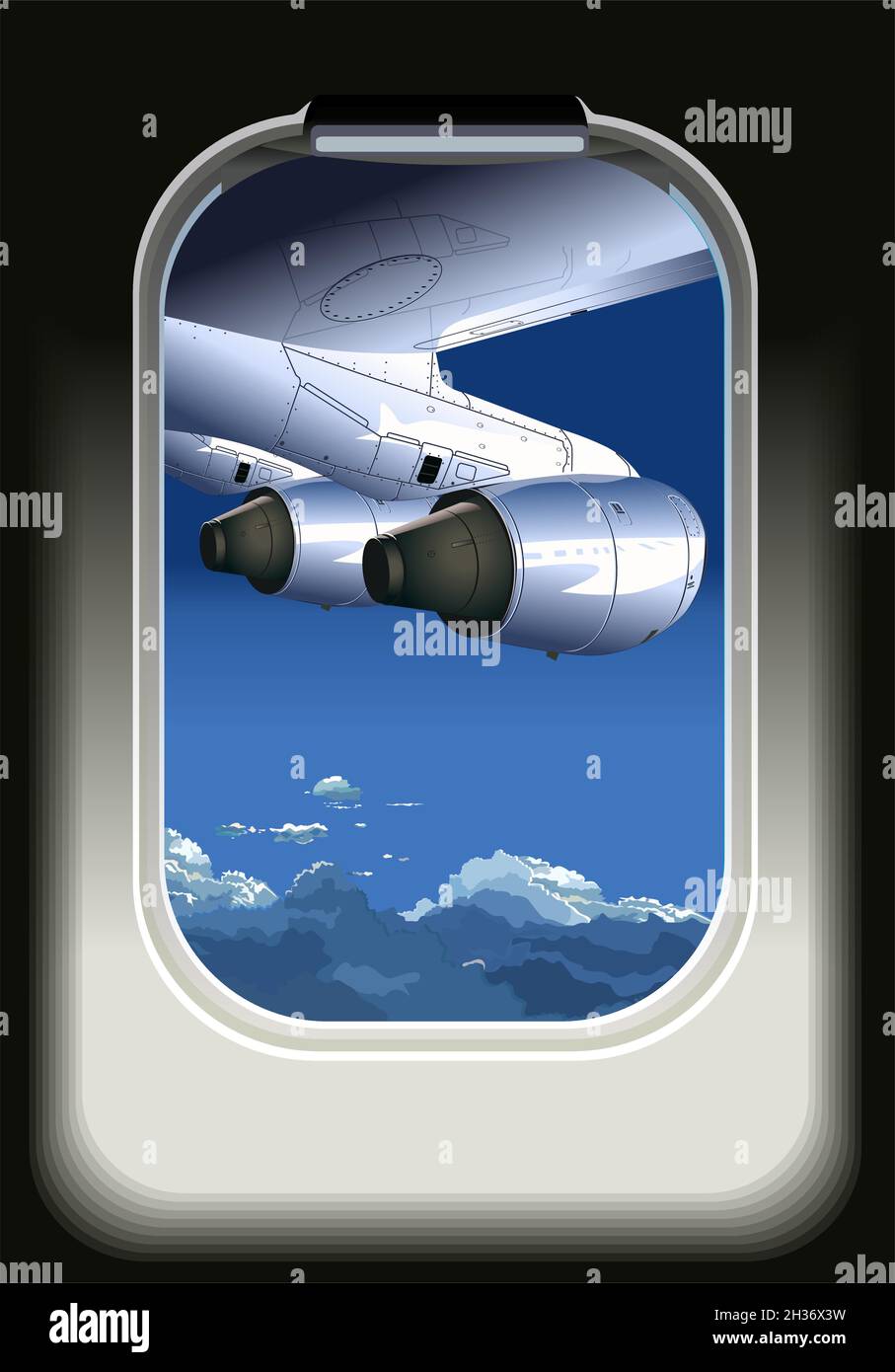 Airbus window Stock Vector Images - Alamy