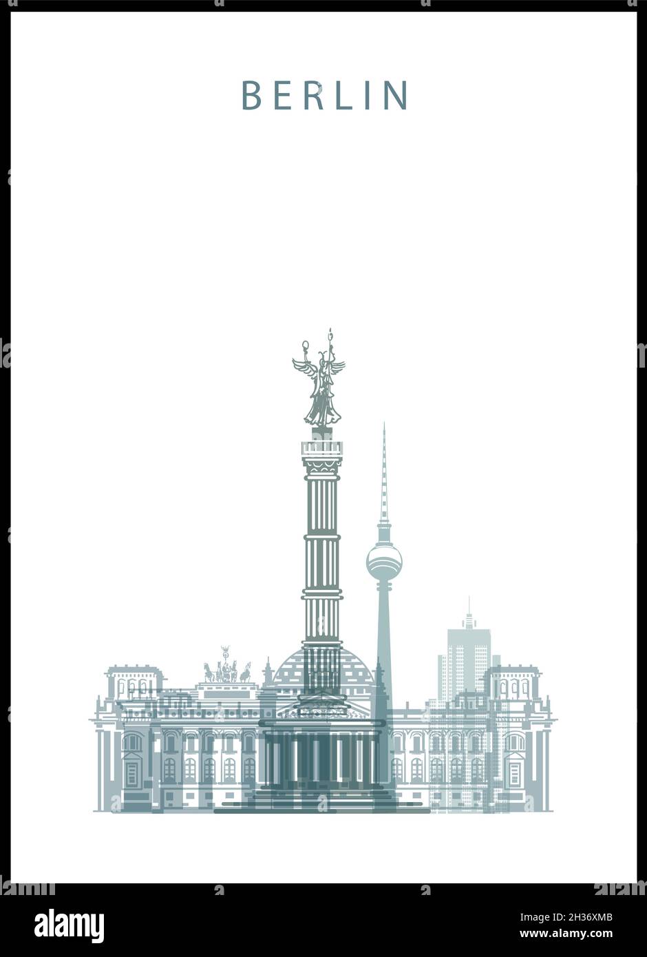 Poster of Berlin - vector illustration Stock Vector Image & Art - Alamy