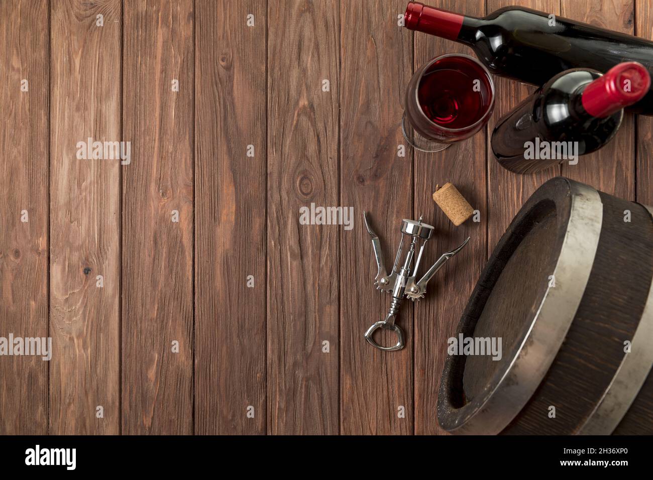 top view wine bottles wooden background. Resolution and high quality ...