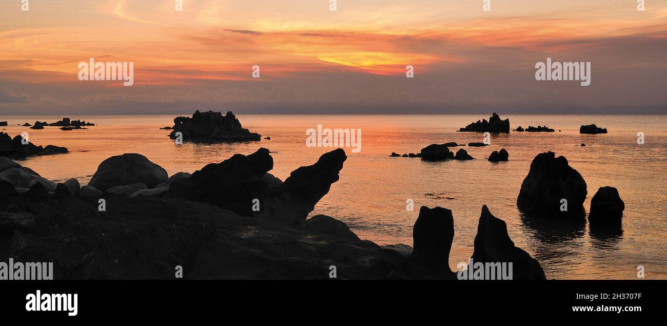 MADAGASCAR, MASOALA PENINSULA, TAMPOLO MARINE PARK AT SUNSET Stock ...