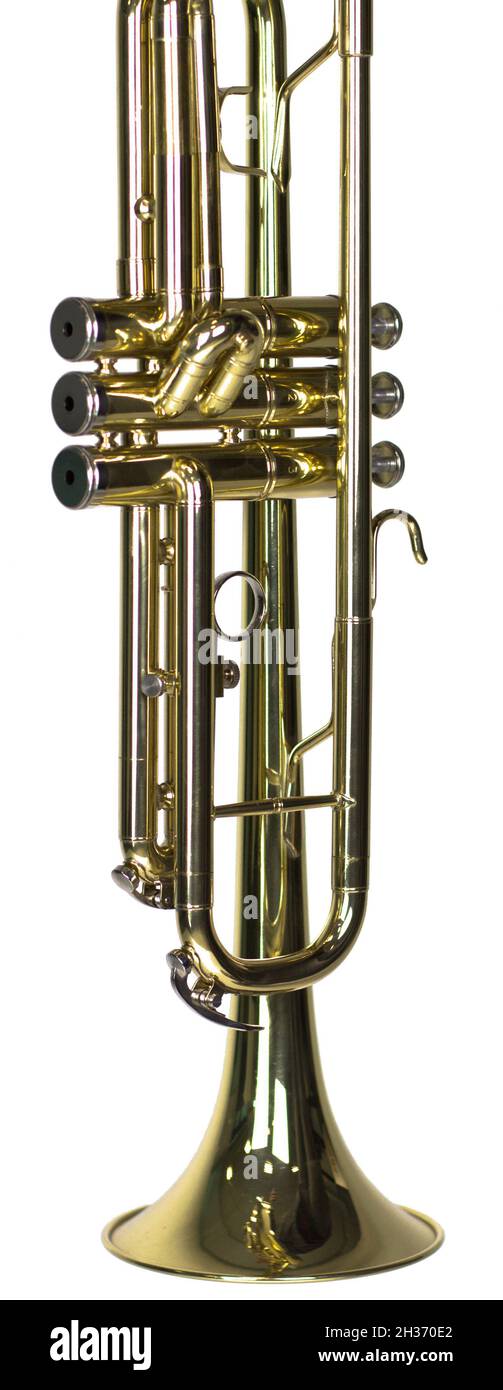 trumpet on white background Stock Photo - Alamy