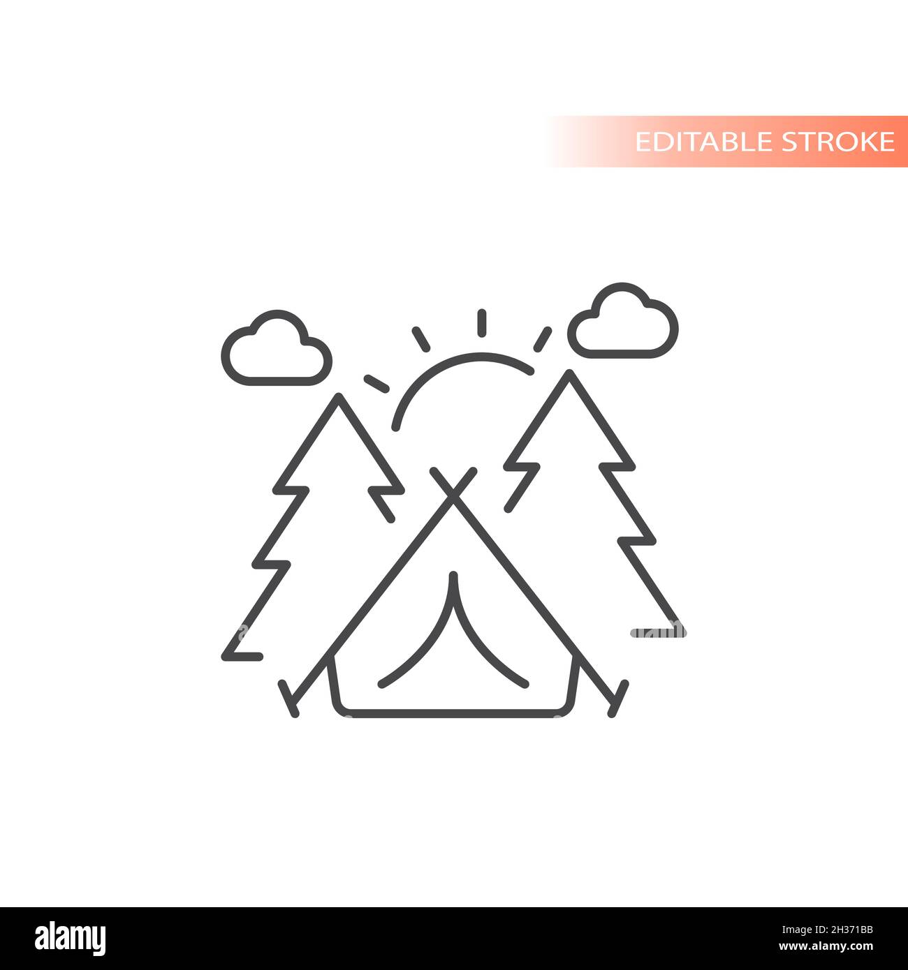 Camping tent icon in Stock Vector Images - Alamy