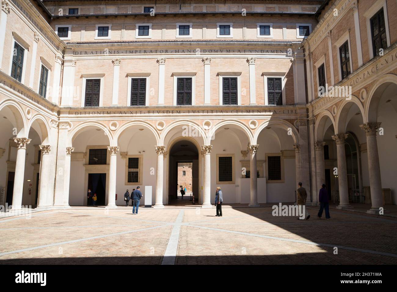 Palazzo Ducale Palace, Courtyard, Colonnade, UNESCO World Heritage Site ...