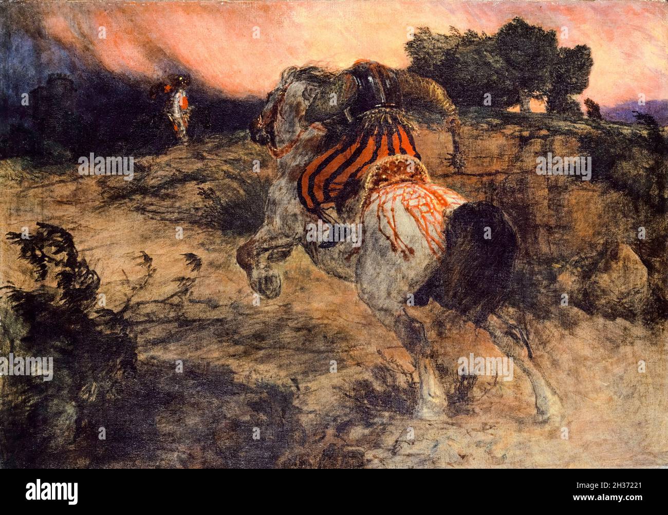 Astolf riding away with the head of orill hi-res stock photography and ...