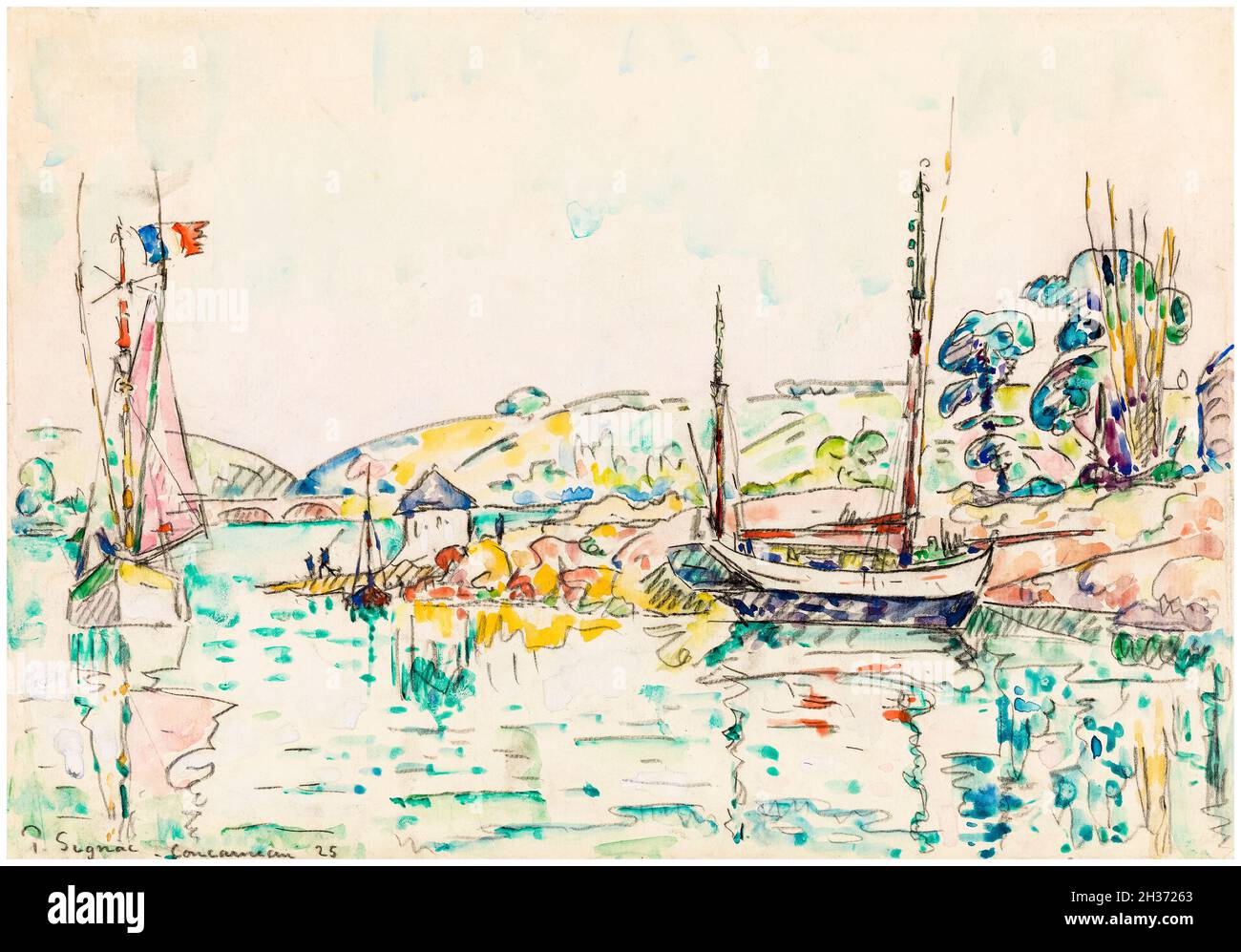 Paul Signac, Concarneau, landscape painting, 1925 Stock Photo - Alamy