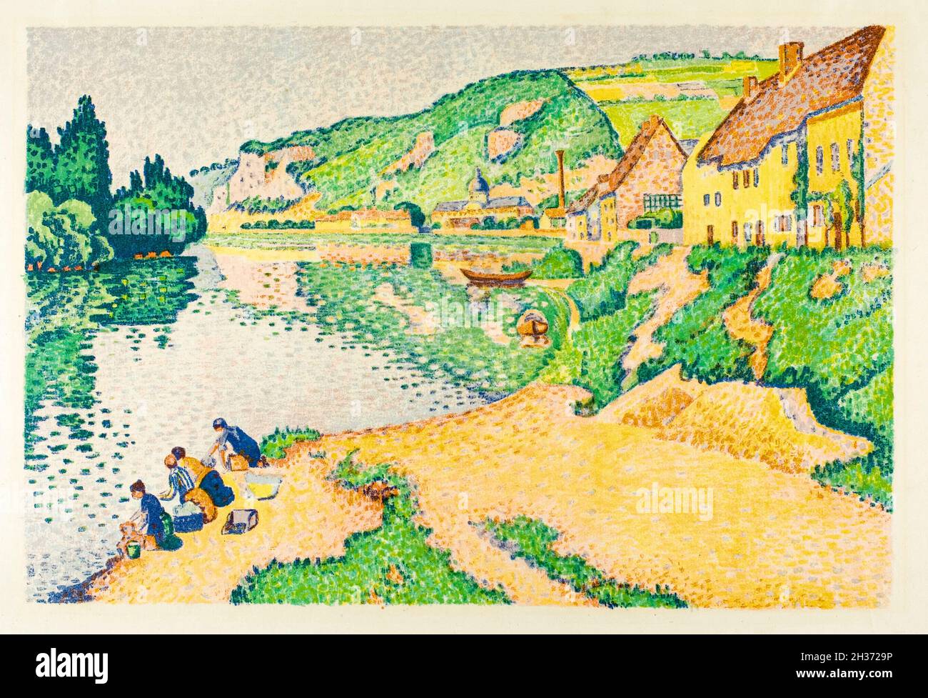 Paul Signac, The Andelys, lithographic print, 1895 Stock Photo - Alamy