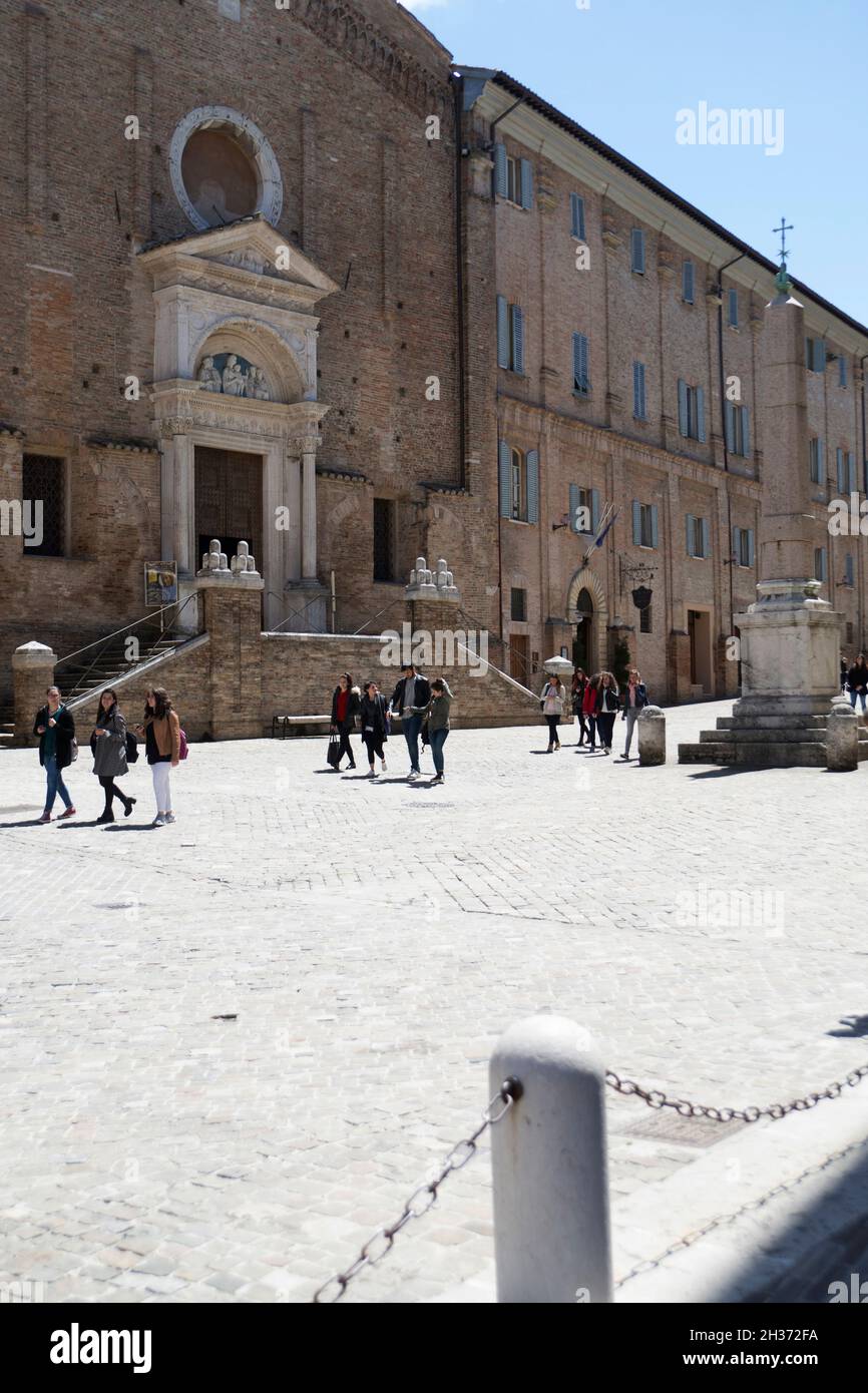 Piazza Risorgimento square, Egyptian obelisk, Church San Domenico ...