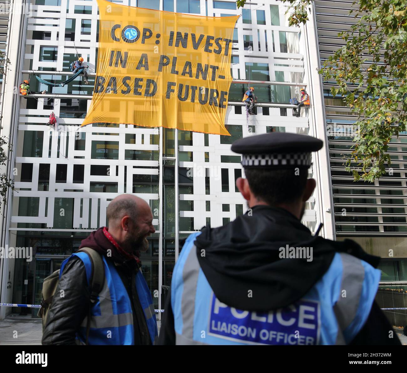 London, UK. 26th Oct, 2021. London, UK, October 26th. Environmentalists ...