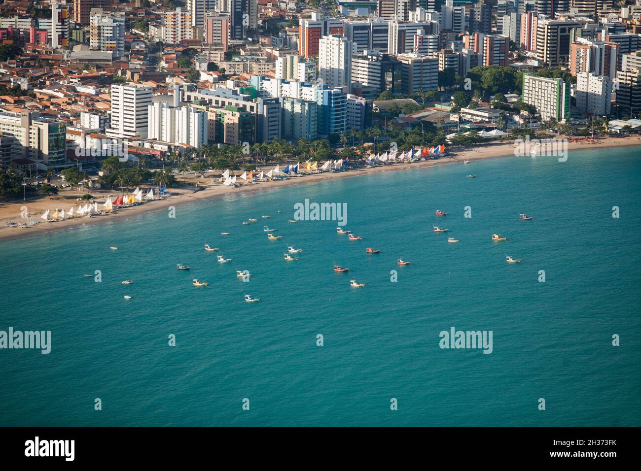 Aerial view of beaches in Maceio, Alagoas, Northeast region of Brazil ...