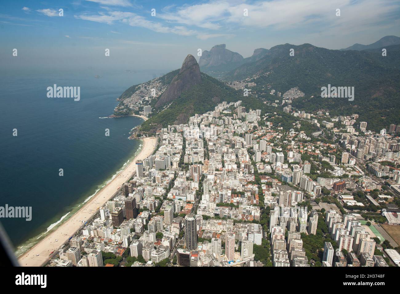 Aerial view of beaches in Rio de Janeiro, Southeast region of Brazil ...