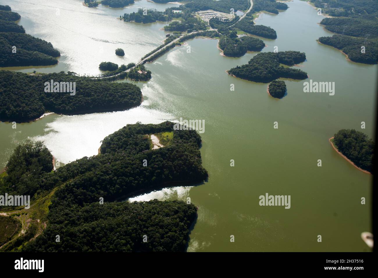 Aerial view of body of water - lake. High quality photo Stock Photo - Alamy
