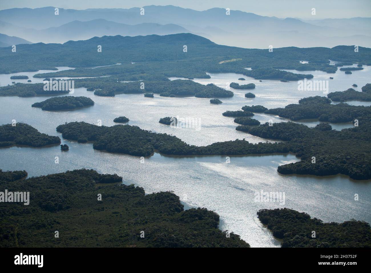 Aerial view of body of water - lake. High quality photo Stock Photo - Alamy