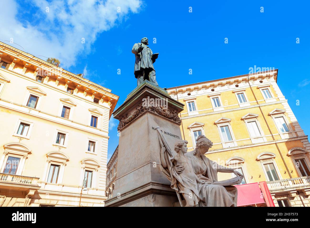 Marco Minghetti Monument in Rome Italy . Marco Minghetti prime minister ...
