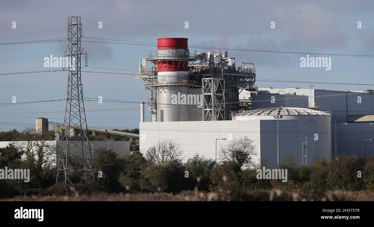 Huntstown power station in Dublin. Picture date: Tuesday October 26 ...