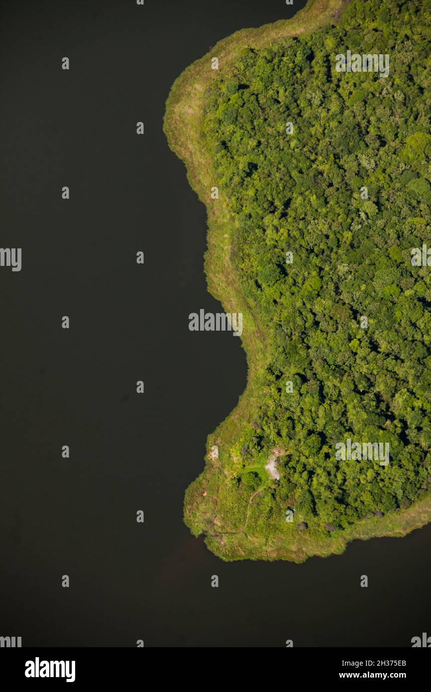 Aerial view of body of water - lake. High quality photo Stock Photo - Alamy