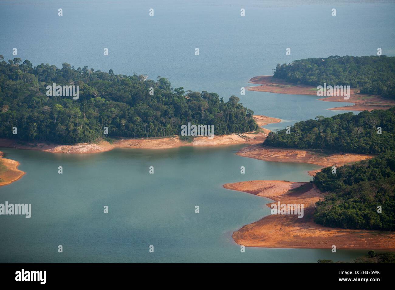 Aerial view of body of water - lake. High quality photo Stock Photo - Alamy