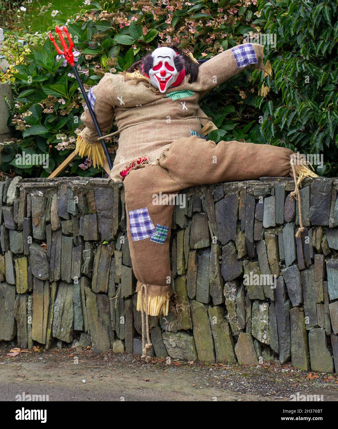 Halloween Scarecrows in Leap Village, West Cork, Ireland Stock Photo ...