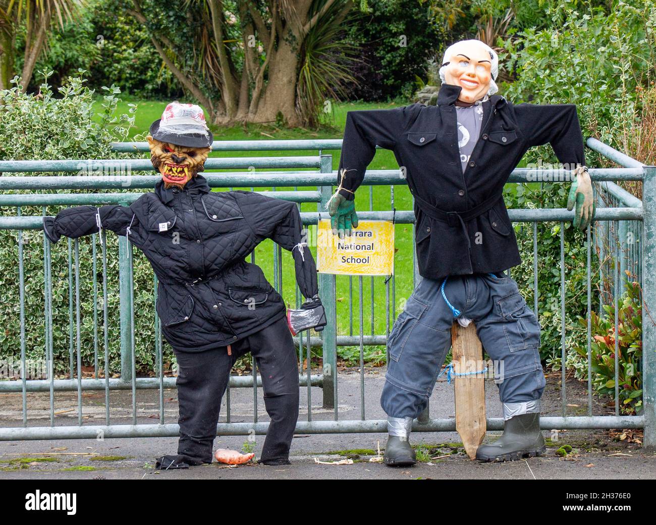Halloween Scarecrows in Leap Village, West Cork, Ireland Stock Photo ...