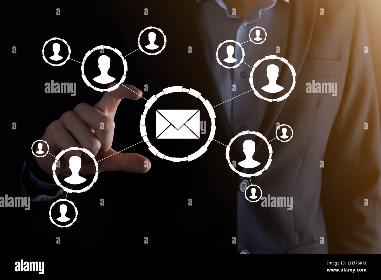 Email and user icon,sign,symbol marketing or newsletter concept ...