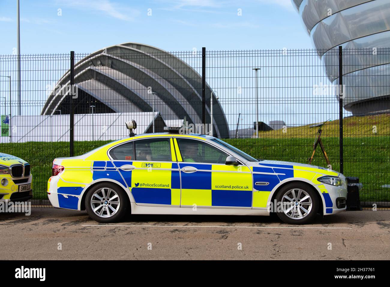 Cop26 security fencing hi-res stock photography and images - Alamy