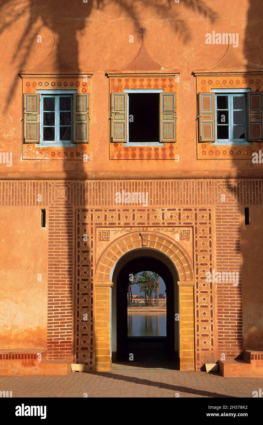 MOROCCO, HIGH ATLAS, MARRAKESH, IMPERIAL CITY, LA MENARA LISTED AS ...