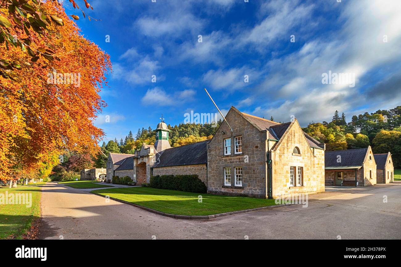 LOGIE STEADING FORRES MORAY SCOTLAND AUTUMN COLOURED LEAVES THE ...