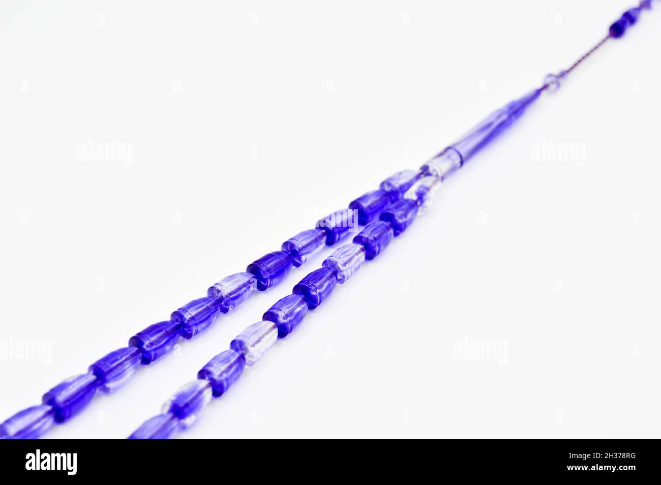 Blue beads sequenced, short rosary, tespih tesbih, an important ...
