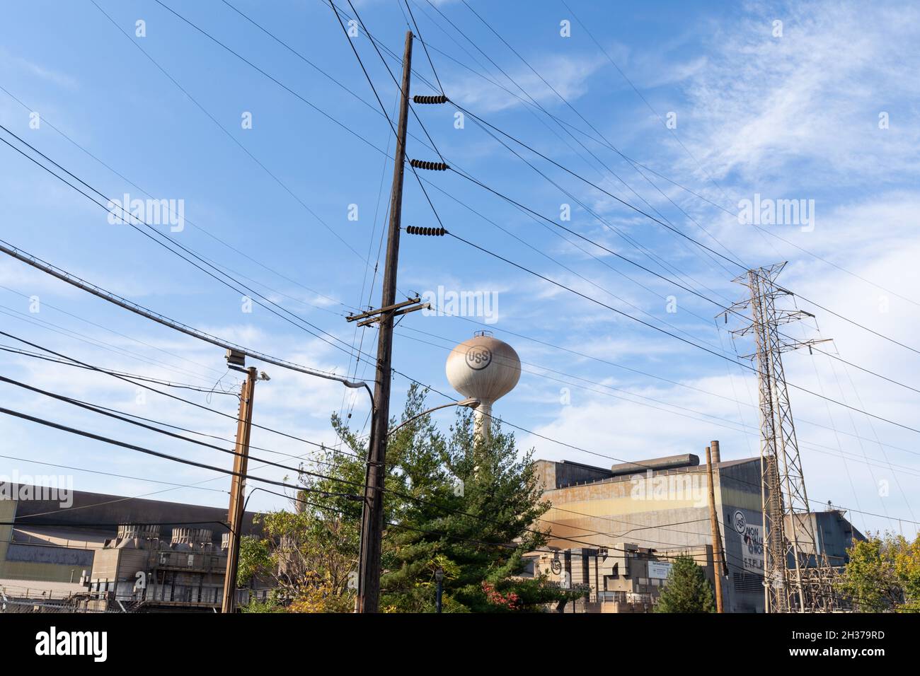 BRADDOCK, PA, USA - 21 OCT 2020: US Steel Edgar Thomson Plant, Mon ...