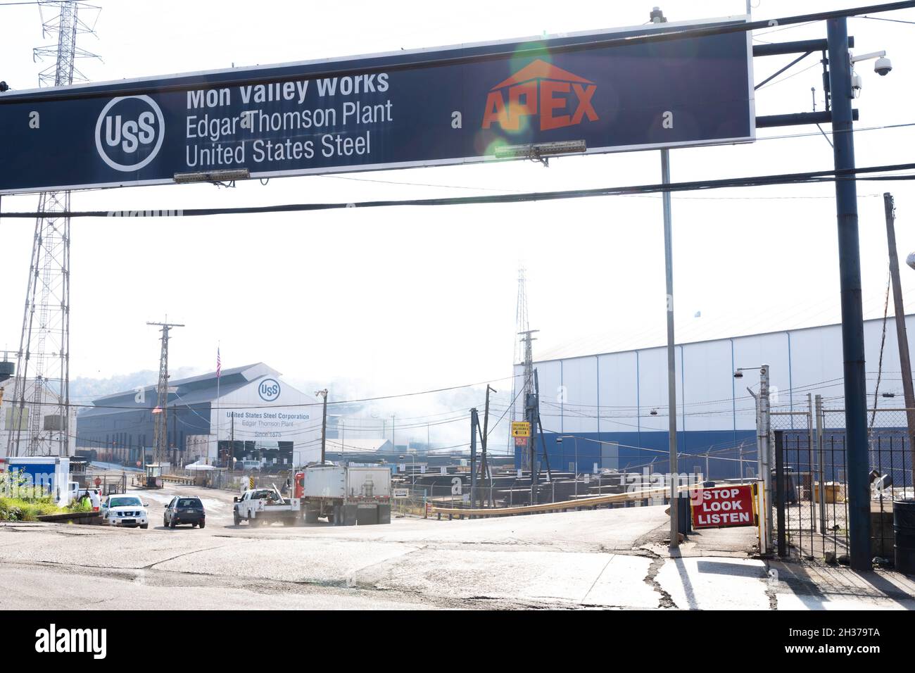 BRADDOCK, PA, USA - 21 OCT 2020: US Steel Edgar Thomson Plant, Mon ...