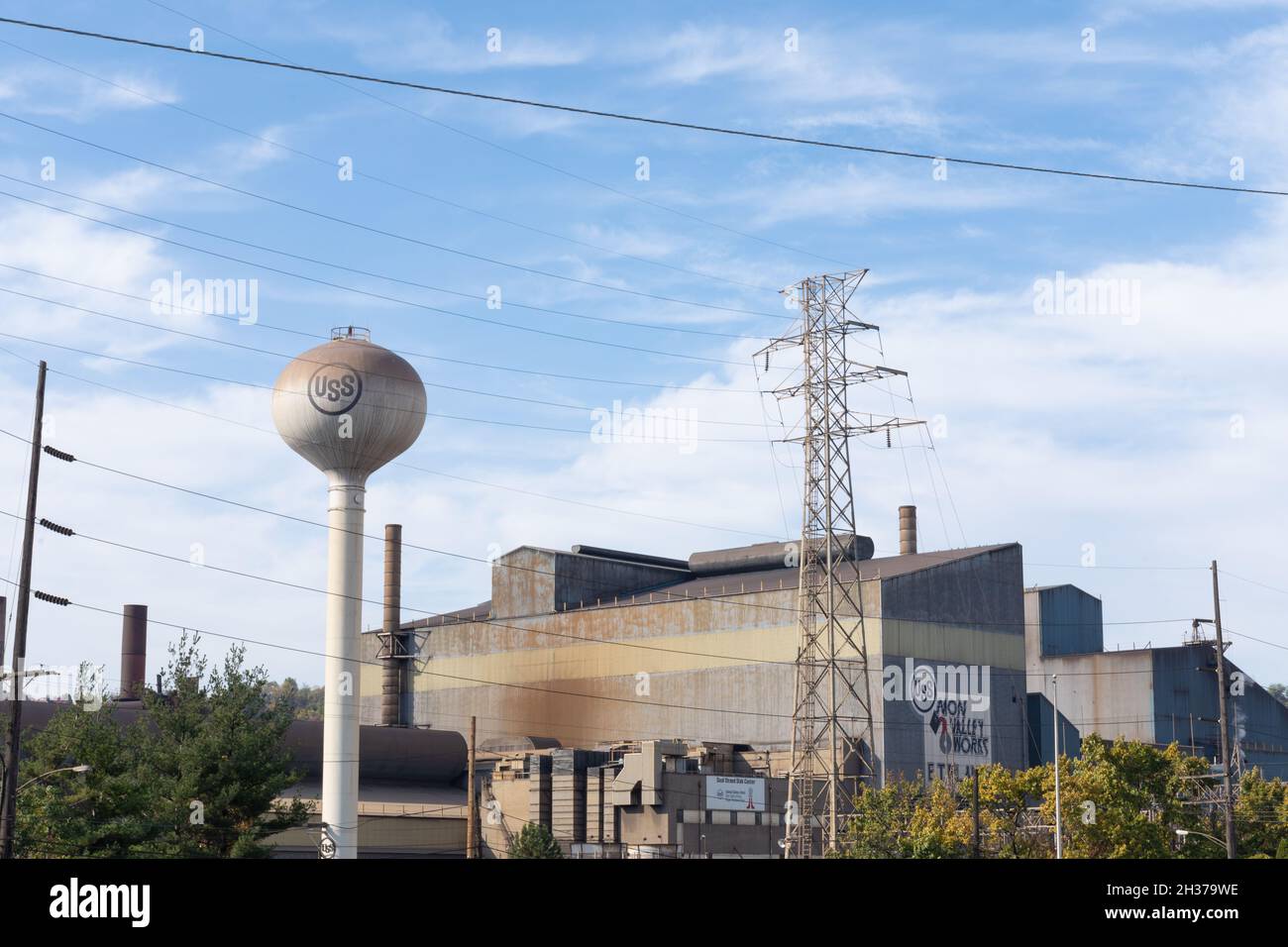 BRADDOCK, PA, USA - 21 OCT 2020: US Steel Edgar Thomson Plant, Mon ...