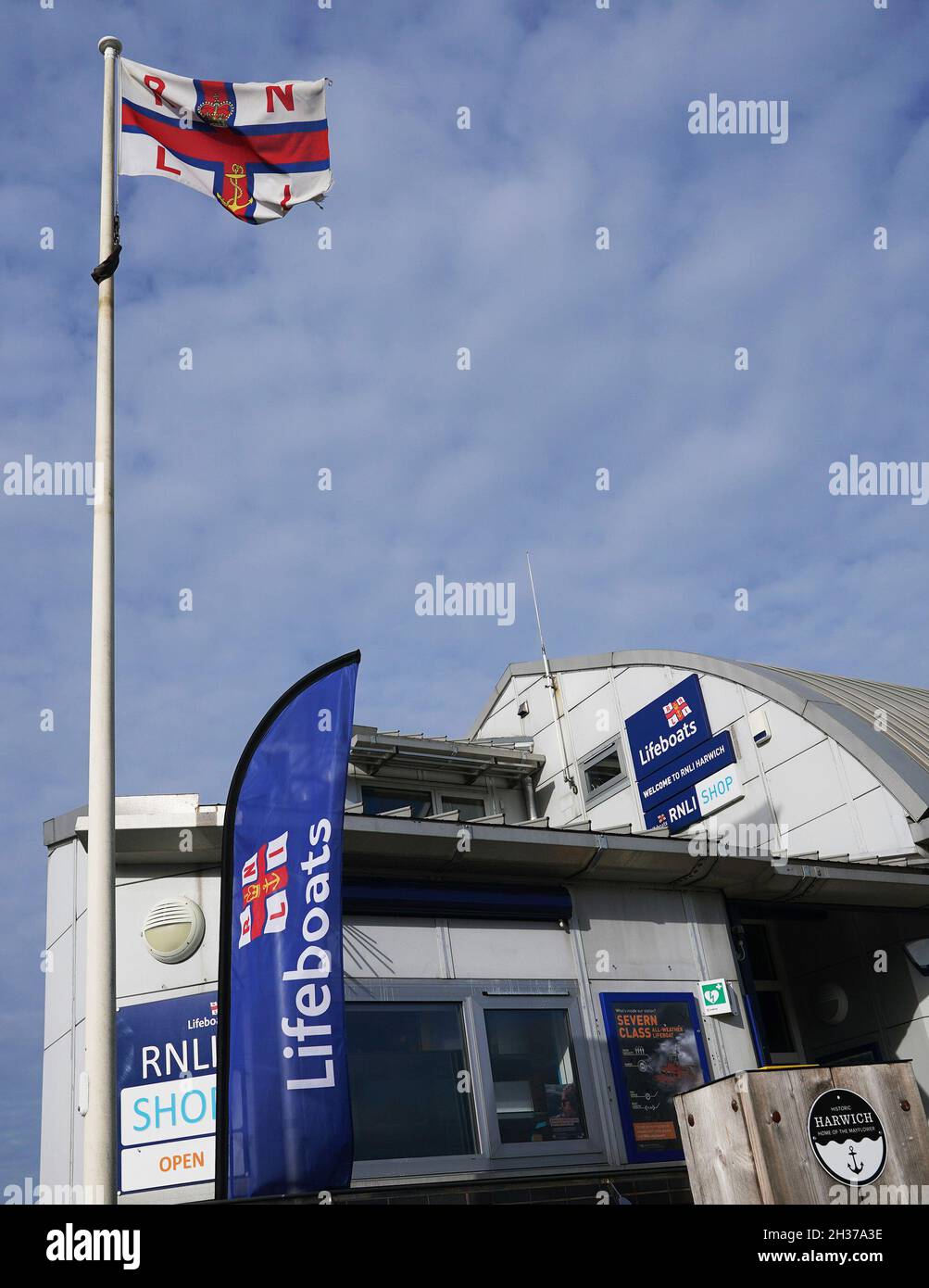 The RNLI Lifeboat Station in Harwich, Essex. A search and rescue ...