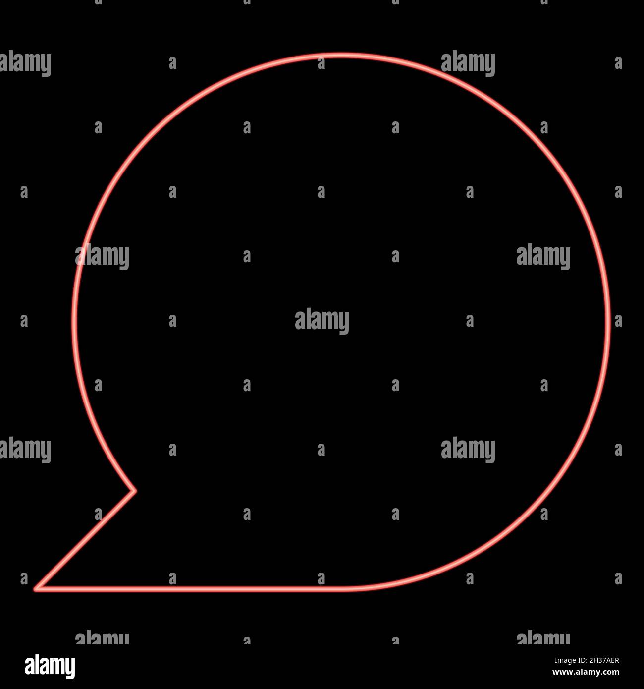 Neon sign commentary red color vector illustration flat style light ...