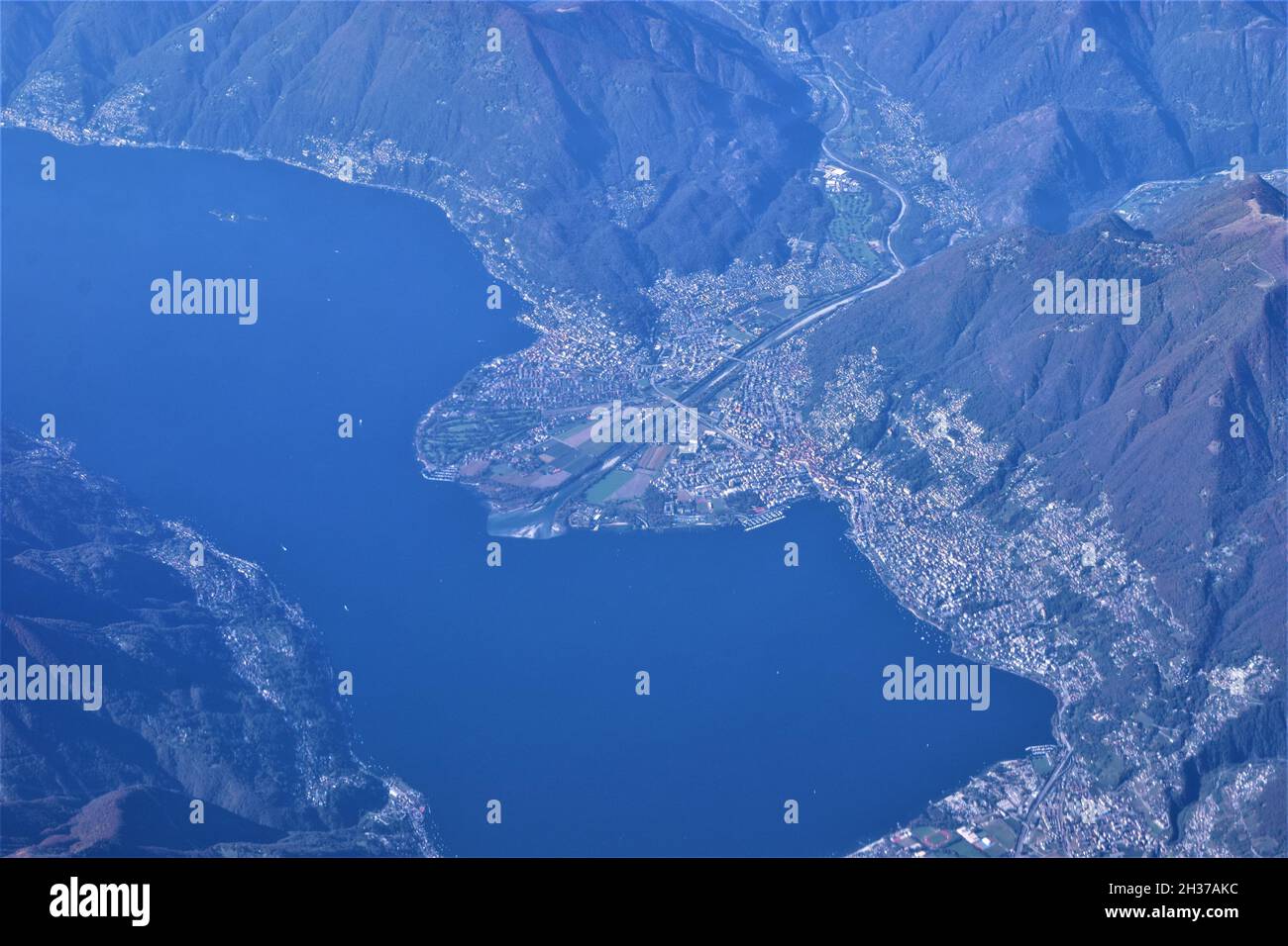 Lago Maggiore Aerial View Stock Photo - Alamy