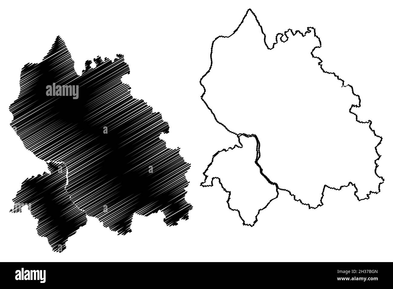 Palamu district (Jharkhand State, Republic of India, division) map ...