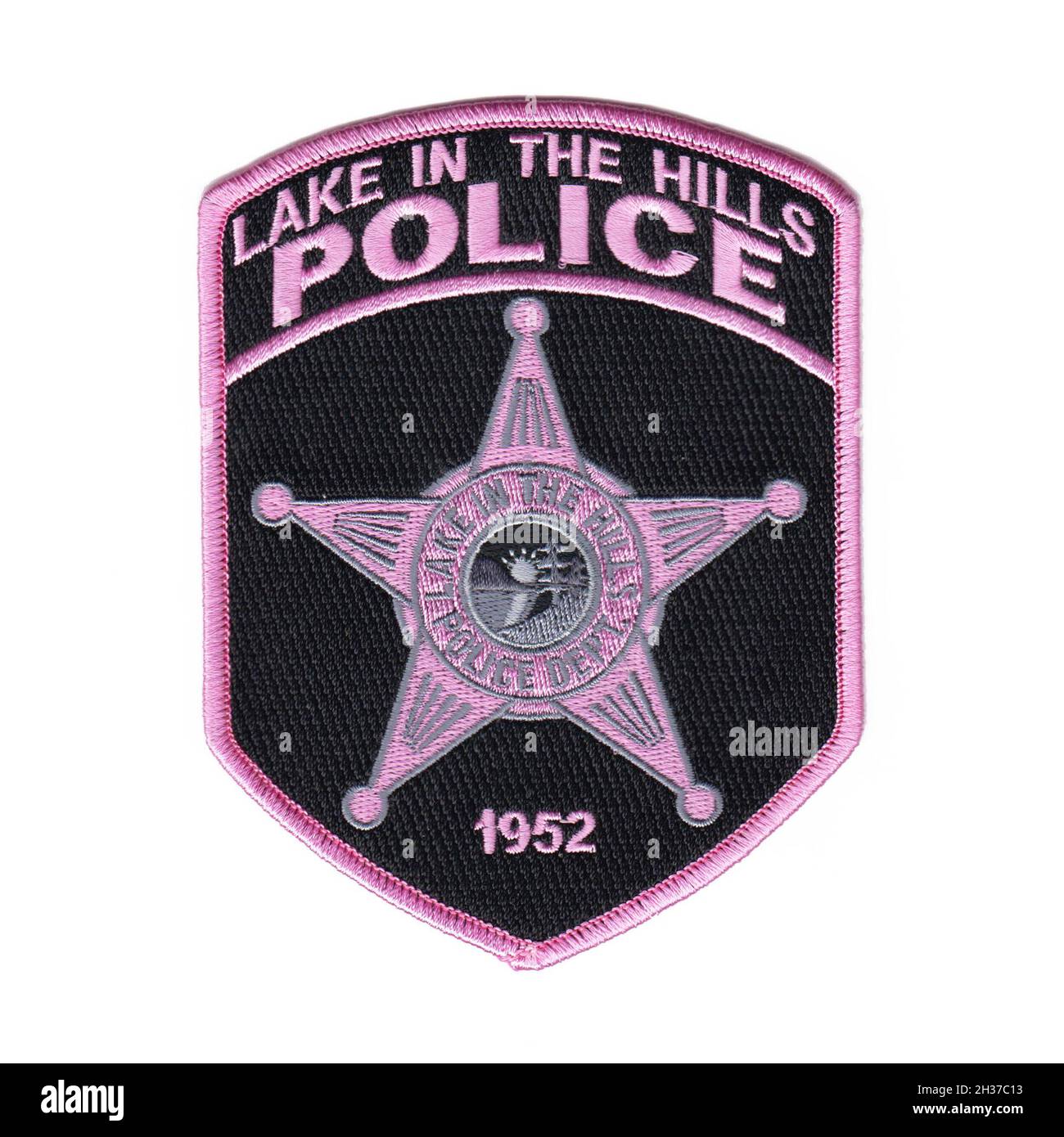 US police department patch isolated with white background Stock Photo ...