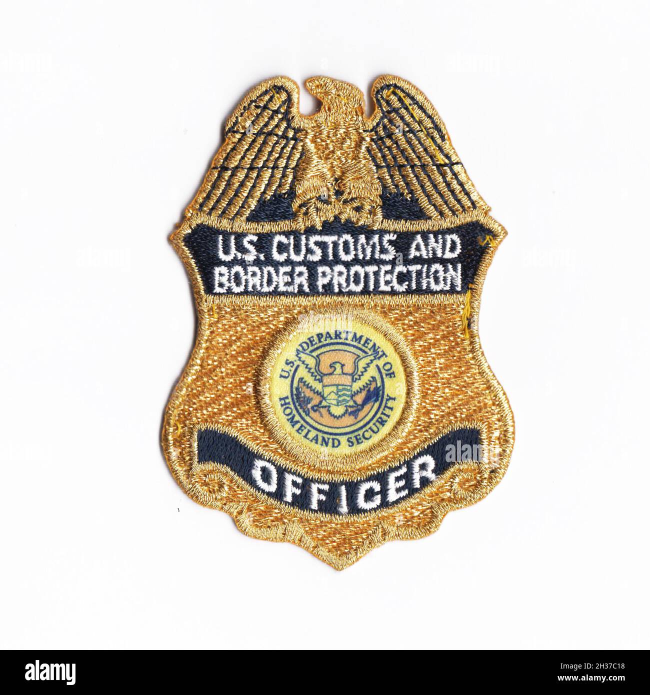 US police department patch isolated with white background Stock Photo ...