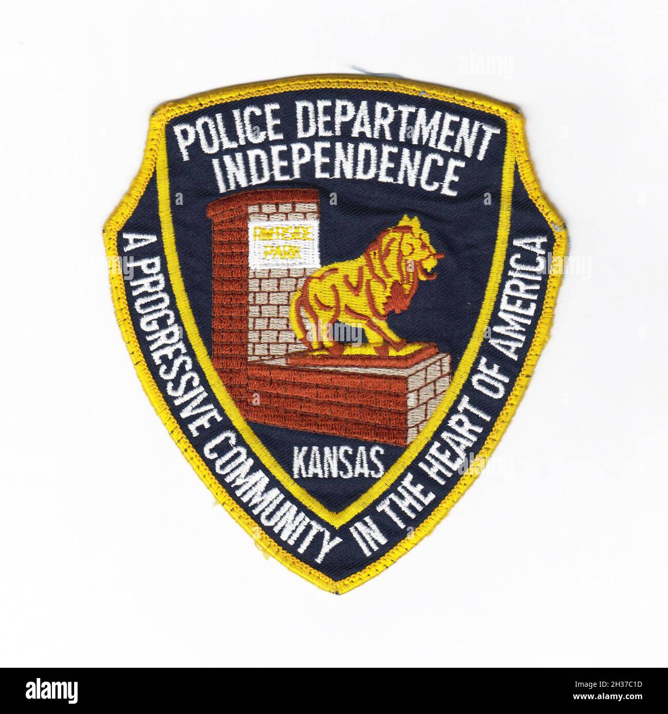 US police department patch isolated with white background Stock Photo ...