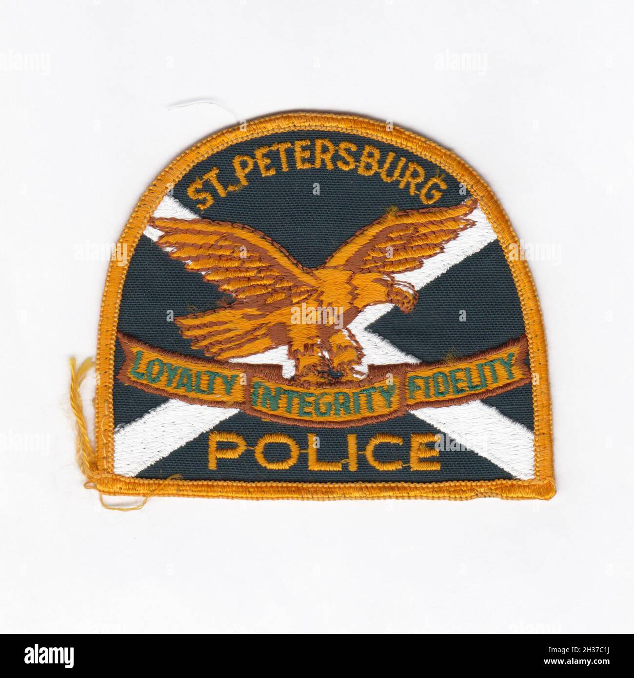 US police department patch isolated with white background Stock Photo ...