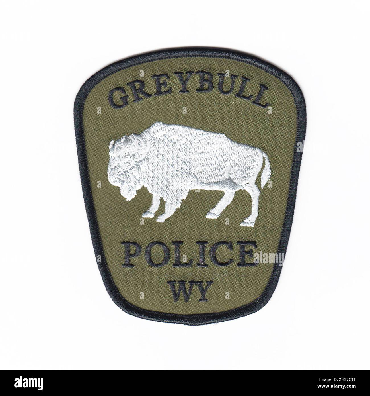 US police department patch isolated with white background Stock Photo ...